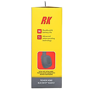 RoadKing RKING3000 Noise Cancelling Bluetooth(R) Headset Wireless Trucker Headset w Mic Premium, Black