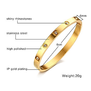 Jaline Fashion Classic Stainless Steel Roman Numeral Bangle Bracelet for Women Jewelry，Rose gold color ,Gold color，Silver color, FB-110 0