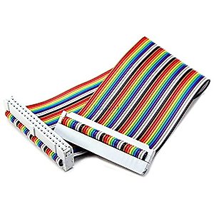 20cm 40 PIN Way GPIO Rainbow Ribbon Cable for Raspberry Pi Model B/Model B+