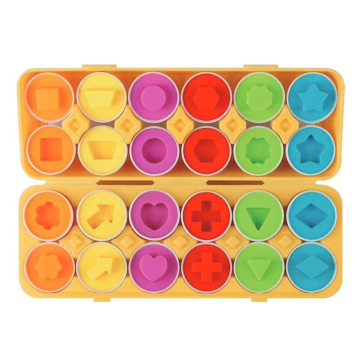 Nothing But Fun Toys Shape Sorter Eggs 12 Piece playset Designed for Children Ages 12+ Months,Multi