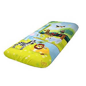 Baby Fitted Crib Sheet Bedding for Girls and Boys 2 Pack in Animal Print Nursery Fitted Standard Baby/Toddler Mattress Sheets (Jungle & Dinosaurs)