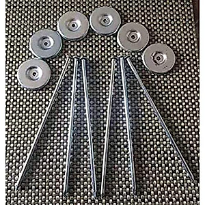 EEZ RV Products 9'x18' GW Heavy Duty Reversible/Durable Outdoor Patio/RVing Mats(9ft x18ft Grey) Come with Large Storage Bag & 6 Sets of Stakes and Washer