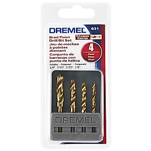 Dremel 631 Brad Point Bits, 4 Pieces