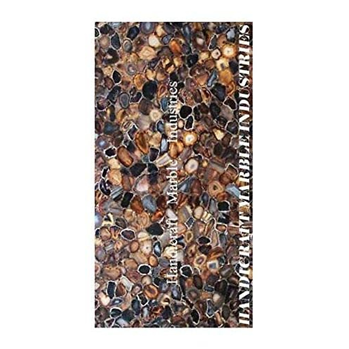 24"x18" Mix Multi Colour Agate Table Top Rectangular Table, Center Table, Coffee Table, Patio Table, Hallway Table, Living Room Furniture