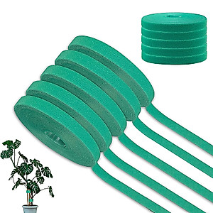 5 Rolls Garden Tie Green Tape - Twist Ties for Plants 1/2" 165ft Garden Plant Ties Soft and Tomato Plant Ties - Plant Twist Tie for Plant Gardening, Home, Office