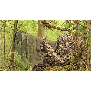 GHILEO Camo Burlap, Mesh Fabric Material Camouflage Netting for Hunting Ground Blinds Photography Ground Cover