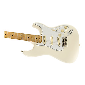 Fender Jimi Hendrix Stratocaster Electric Guitar, with 2-Year Warranty, Olympic White, Maple Fingerboard