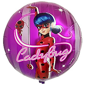 Vision Licensed 2 Pcs Miraculous Ladybug Large 20" Foil Balloons | New Colorful Design of Helium Balloon for Miraculous Birthday Theme Party