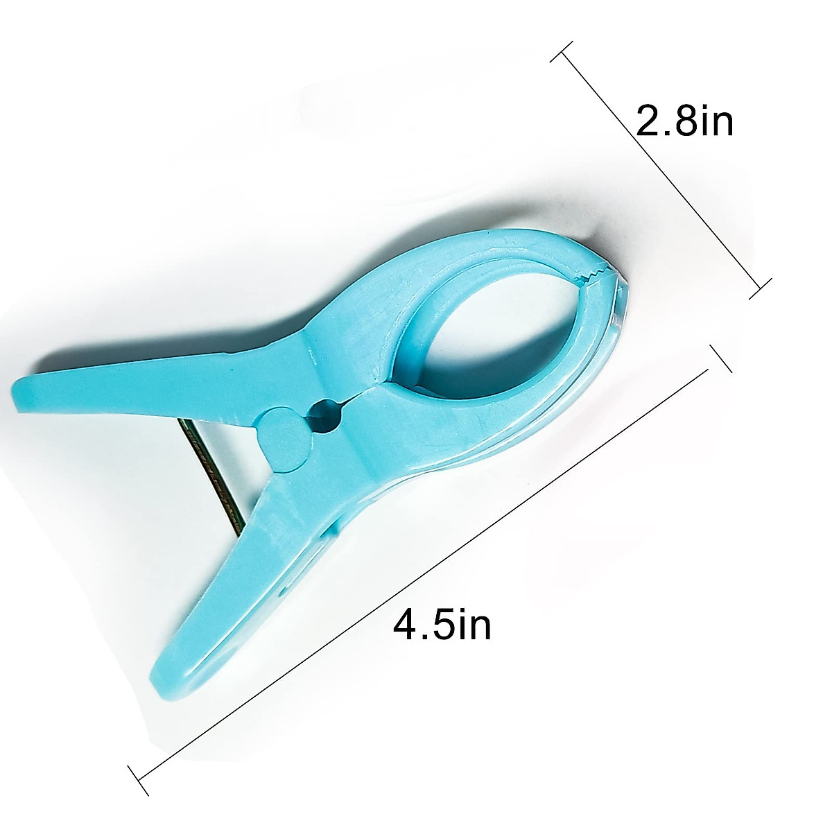 Beach Towel Chair Clips 4.5 Inch 10 Pcs,Big Size Color Plastic Lounge Chair Towel Clips,Pool Clips to Keep Towel from Blowing Away for Family Daliy Use