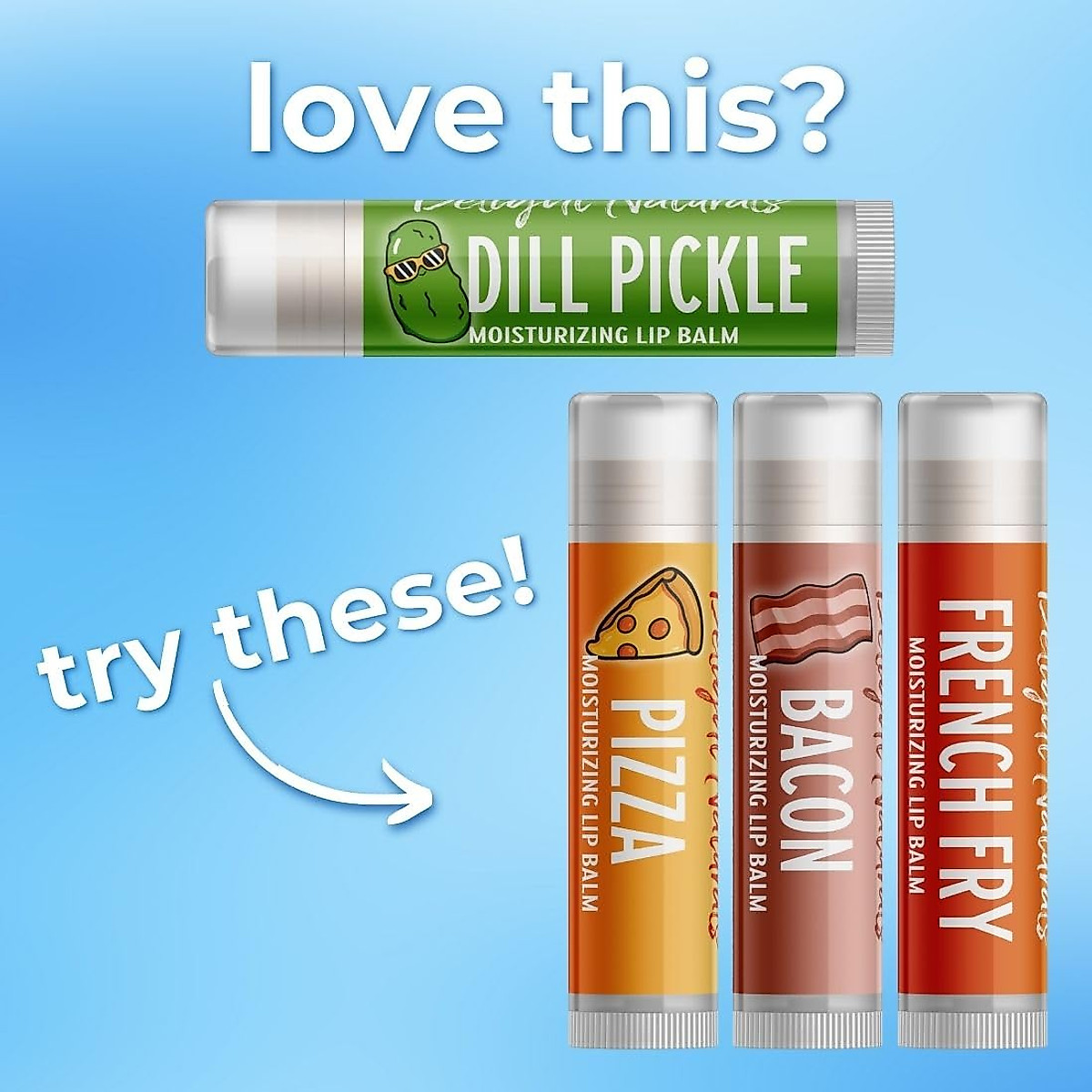 Delight Naturals Dill Pickle Lip Balm - Single Tube