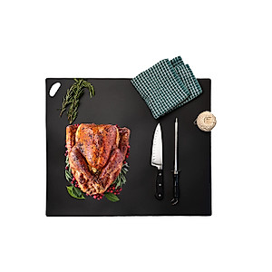 Please review description before purchase. Set of 2 Cutting board mat (Black-White, X-Large 22.5w"x20"hx.040"thick)