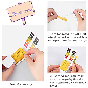 Ph 1-14 Test Paper Litmus Test Paper 180 Strips pH Test with Storage Case for Urine Saliva Drinking Water Pool Spa Soap Liquids Food and Diet pH Monitoring (2 Pack with Storage Case)