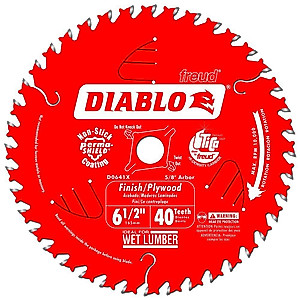 Diablo High-Performance Finish Trim Saw Blade for Wood - 6-1/2" x 40-Teeth, Tico Carbide - D0641X
