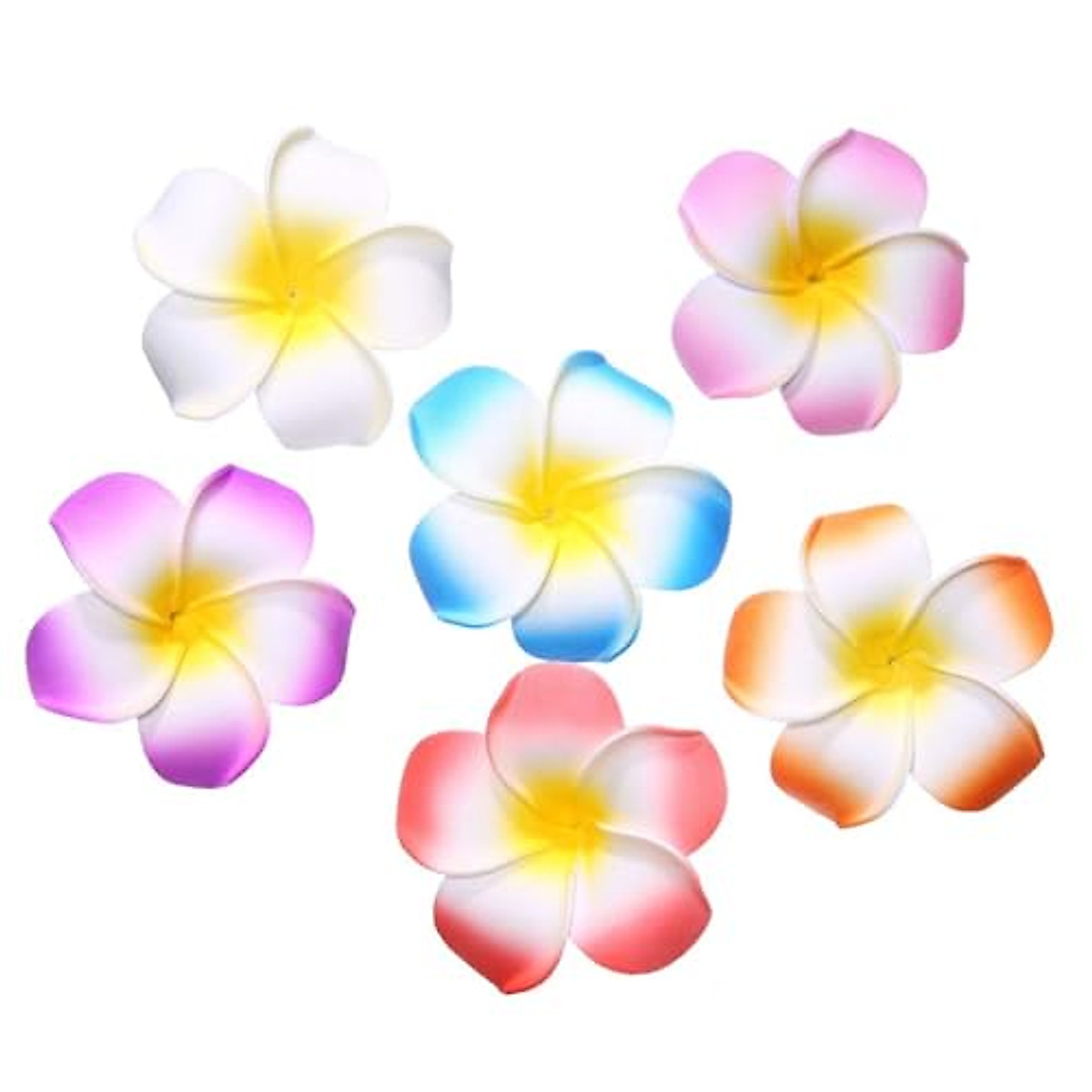 Calcifer® 30pcs 1.97''Hawaii Hawaiian Plumeria Flower Clips Bridal Wedding Party Beach Hair Clips