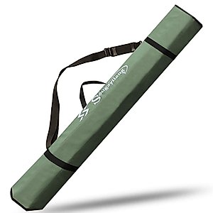 Sougayilang Fishing Rod Bag Canvas Rod Case Organizer Pole Storage Bag Fishing Rod and Reel Carrier Organizer for Travel, Gift for Father, Boyfriend and Family