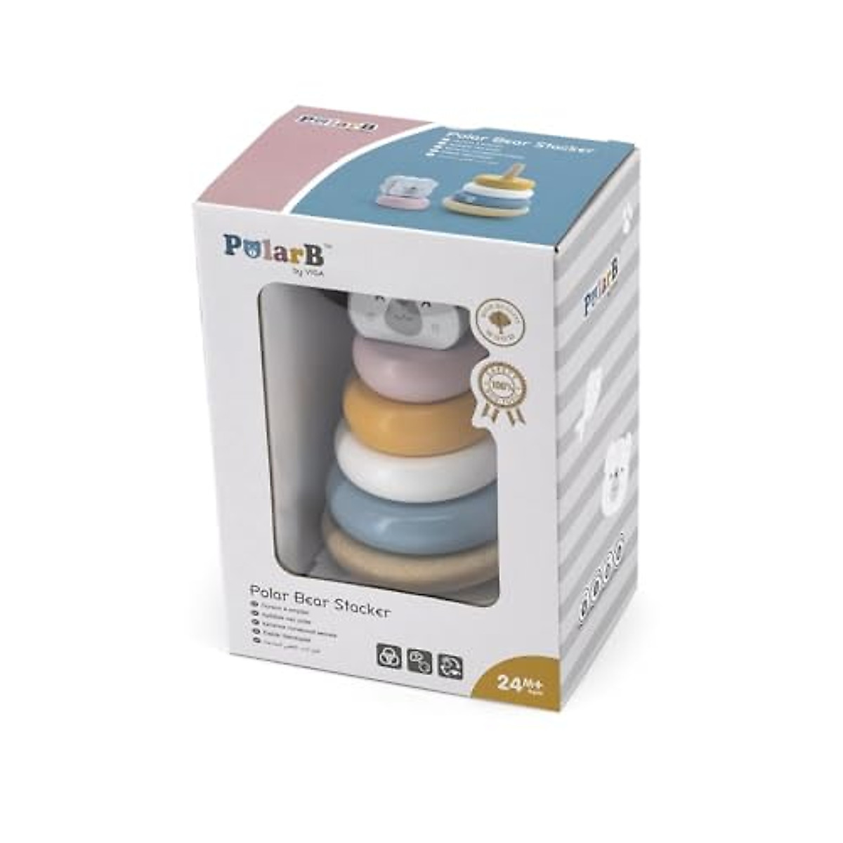 The Original Toy Company PolarB Wood Toy - Polar Bear Stacker