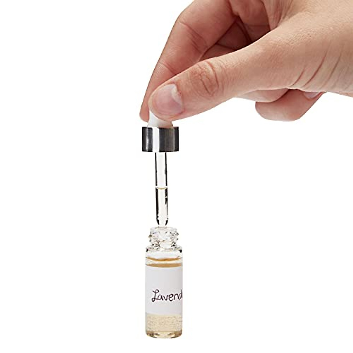 Okuna Outpost 0.17 oz Clear Glass Dropper Bottles, Pipettes, Labels, Funnels (Silver, 95 Pieces)