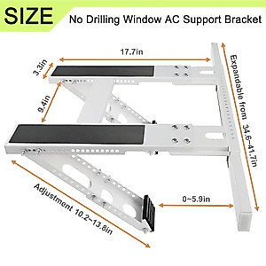 CAT SO RICH Air Conditioner Bracket for Window, No Drilling Window AC Bracket, Support up to 220lbs