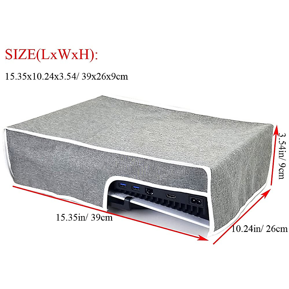 UCARE Dust Cover Compatible with Sony PS5 Console, Waterproof Dustproof Protector Storage Covers Replacement for PlayStation 5 Console Digital & Disk Version (Grey-A)