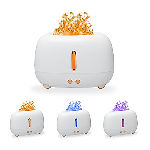 Wokuya Cute Desktop Humidifier, Cool Mist Humidifiers for Bedroom,Multi Color Lights, Ultra Quiet Operation, Auto Shut-Off, Desk Mini Air Humidifiers for Home Office(Cat, Purple)
