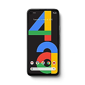 Google Pixel 4a (4G) G025N 128GB, 5.8" inch (GSM Only, No CDMA) Factory Unlocked 4G/LTE Smartphone (Just Black) - International Version