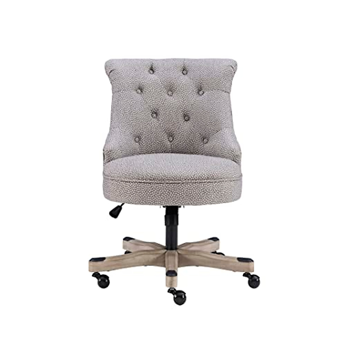 Linon Talia Office Chair, Gray 28.25D x 27.25W x 35.75H Inch