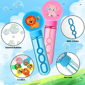 24Pcs Jungle Animal Bubble Wands for Kids Bubbles Party Favors Great for Forest Animals Crazy Theme Party Favors,Animals Party Goodie Bags Filler,School Classroom Prizes for Boy Girl Outdoor Toys