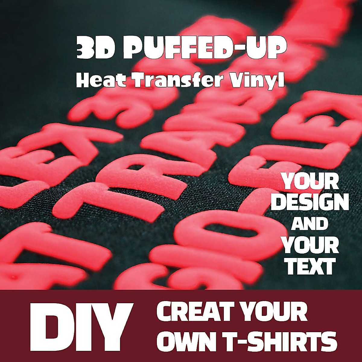 GIO-FLEX 3D Puff Vinyl Heat Transfer 10" x 12" - 14 Sheets Foaming HTV Assorted Colors Bundle/Variety Pack, Adhesive Vinyl, Iron-On Transfer, Heat Press with Cricut Silhouette Cameo