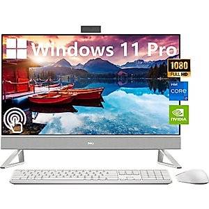 Dell Inspiron 27 7000 7710 All-in-One Business Desktop, 27" FHD Touchscreen, Intel Core i7-1255U, Windows 11 pro, 32GB RAM, 1TB SSD+1TB HDD, WiFi 6, HDMI, Webcam, GeForce MX550 2GB, White