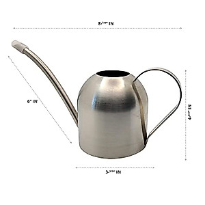 Itza 15 oz. Small Stainless Steel Metal Watering Can for Indoor, Outdoor Houseplants, Mini Watering Tool for Your Bonsai, Succulent & Orchid Plant Garden