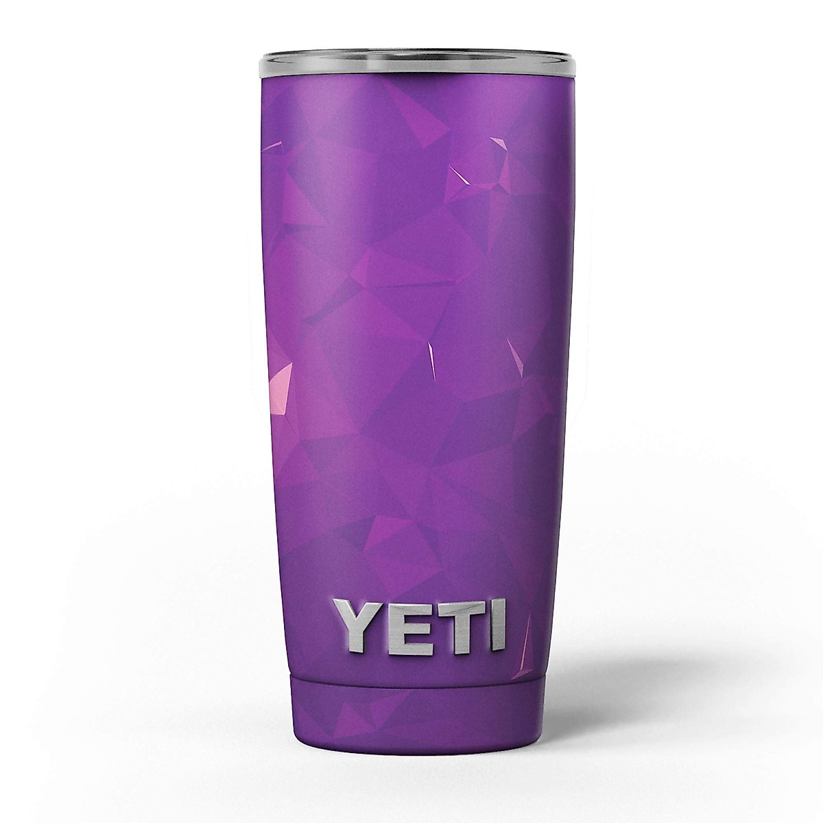 Design Skinz Dark Purple Geometric V15 - Skin Decal Vinyl Wrap Kit Compatible with The Yeti Rambler Cooler Tumbler Cups
