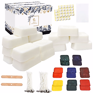 Candle Making Kit for Adults, Candle Making Supplies, Soy Wax Candle Making Kit for Making Soy Candle,Soy Wax for Candle Making,Candle Soy Wax Kit Including Candle Wax Dyes,Candle Wicks,Wick Stickers