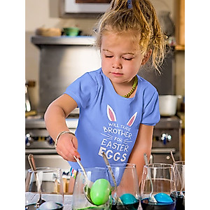 Will Trade Brother for Easter Eggs Funny Siblings Kids Easter's T-Shirt 6 Months California Blue