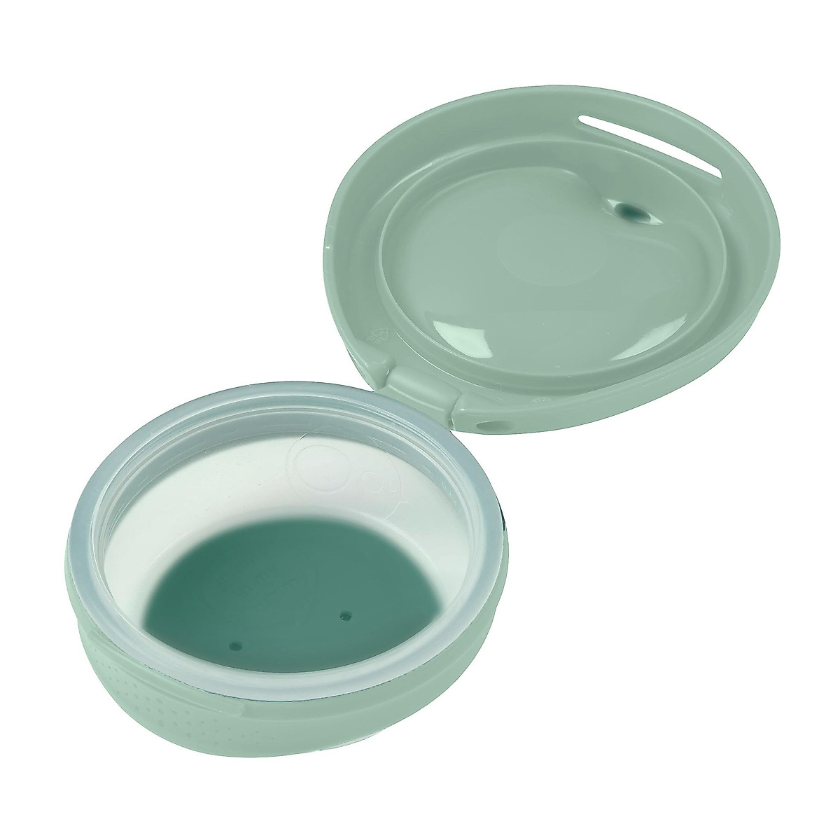 b.box NEW Fill + Feed (Sage) | Reusable Baby Food Pouch | For Toddlers & Babies 4mo+ | Silicone/Nylon Pouch, BPA Free Plastic Lid | Dishwasher & Microwave Safe | 110mL (3.7oz or ½ Cup Capacity)