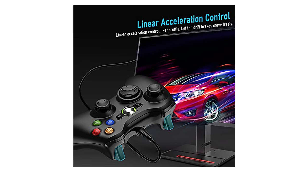 Etpark Wired Xbox 360 & PC Controller | Plug & Play Gamepad