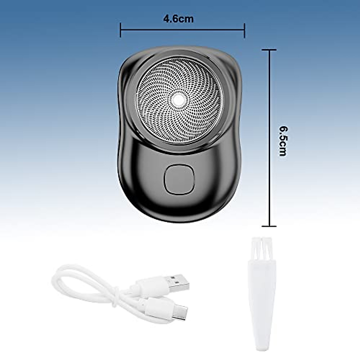 Mini-Shaver, Portable Electric Shaver, Mini Electric Razor Shavers for Men, Rechargeable Shaver Easy One-Button Use Suitable for Home,Car,Travel