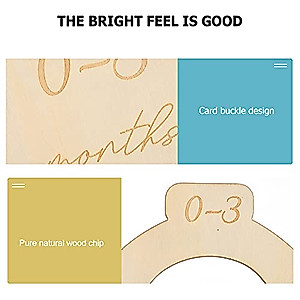 jojofuny 7 Pack Wood Baby Closet Size Dividers Newborn Baby Closet Hanging Closet Dividers from Newborn Infant to 24 Months for Boy and Girl Home Nursery Clothes Organizers, Style. 2