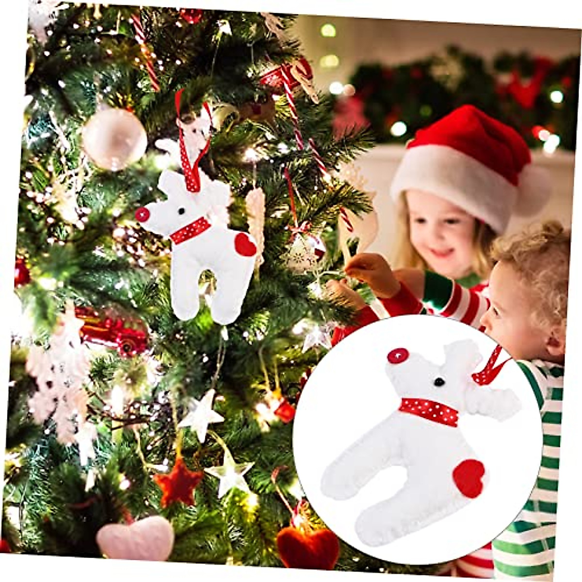 1pc Christmas Elk Pendant Christmas Decor Fireplace Decor Plush Doll Holiday Tree Decorations Christmas Tree Decor Felt Christmas Tree Ornaments Christmas Hanging Plush Elk Pendant