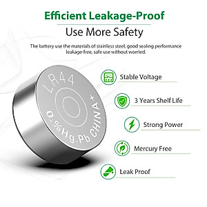 LiCB 40 Pack LR44 AG13 357 303 SR44 Batteries 1.5V Button Coin Cell Battery