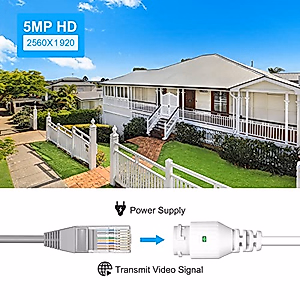 Jennov POE Security Camera 5MP(2592x1944) HD IP PTZ Security Camera CCTV Home Video & Audio Surveillance Outdoor Pan Tilt & 5X Zoom Night Vision Motion Detection Free Phone App Remote View
