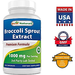 Best Naturals Broccoli Sprouts Extract, 1000 mg, 120 Count