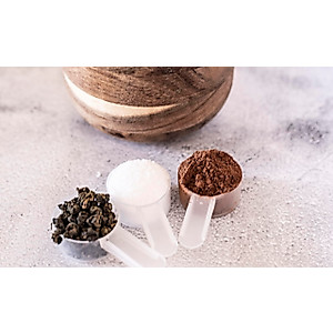 3 Pack Tablespoon Measuring Spoon Set with Short Handle Coffee Scoop - 1 Tablespoon (15 ML) Clear Plastic Scoops for Coffee, Loose Tea, Protein, Spices, Powders, and Other Dry Goods