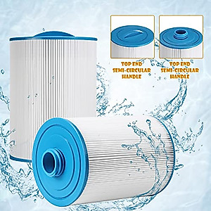 Spa Filter 1 1/2 Inch Coarse Thread Hot Tub Filter Compatible with Unicel PWW50 PWW50P3 6Ch-940 Filbur FC-0359 Filters 25252 03FIL1400 Waterway 817-0050 45 Sq. Ft Front Access Skimmer (6 Pcs)