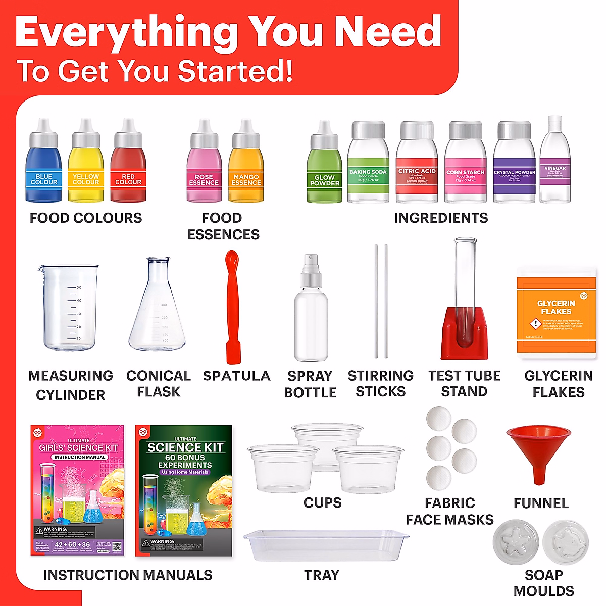 Doctor Jupiter Girls Science Kit for Kids Ages 8-10-12-14 | Birthday Gift Ideas for 8,9,10,11,12 Year Old Girls| 6-8 Experiments of Different Sciences| STEM Learning & Educational Toys