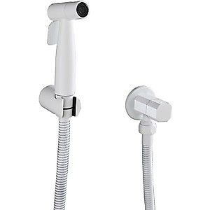 Wall Mounted Toilet Hand Shower, White Toilet Hand Shower Kit, Toilet Hand Shower, Handheld Bidet Sprayer for Toilet, Bidet Flush Toilet Spray Booster, White A