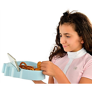 Home-X Ladybug Decorative Snack Dish and Phone Stand, Handy Candy Dish and Fruit Bowl, Perfect Snack Organizer Tray for Kids, Pistachio Sunflower Bowl with Shell Storage, Reusable Plastic Bowl, Blue