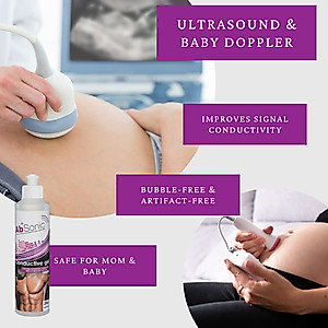 Absonic Conductive Gel - Cavitation Gel, Nuface Gel, Microcurrent Gel & Red Light Therapy for Face, Ultrasonic Gel, TENS Gel, EMS, Conductive Gel for Abs Stimulators - Paraben-Free, 2-pack