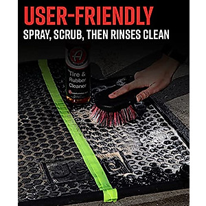 Adam's Polishes Tire & Rubber Cleaner (16 oz) - Removes Discoloration From Tires Quickly - Works Great on Tires, Rubber & Plastic Trim, and Rubber Floor Mats