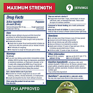 Mucinex Fast-Max Adult DM Expectorant and Cough Suppressant Liquid, 6 oz (Pack of 9)
