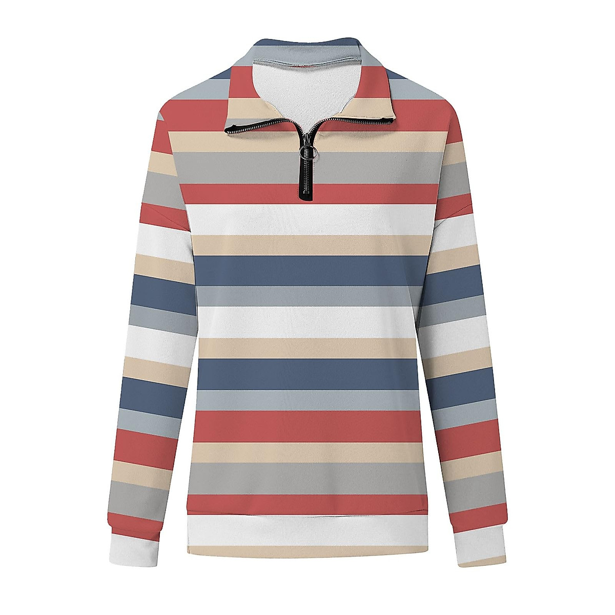 FABFEGU View My Gift Card Balance on My Account Amazon,Cute Sweatshirts for Women Women's Printed Fashionable Casual Long Sleeved Zippered Lapel Sweater Pack (Blue #1, M)